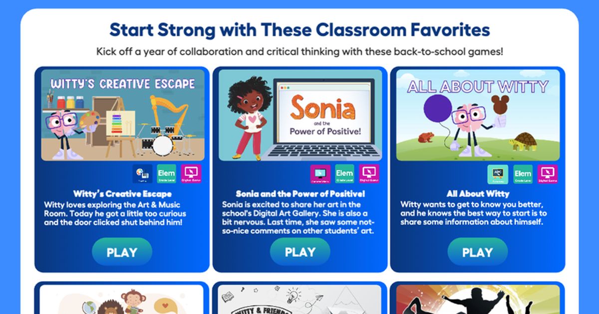 August Games Guide - Back-to-School